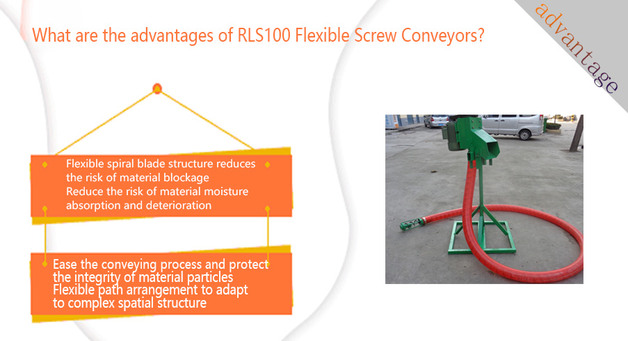 RLS100 Flexible Screw Conveyors - Dahan Conveyor Manufacturer